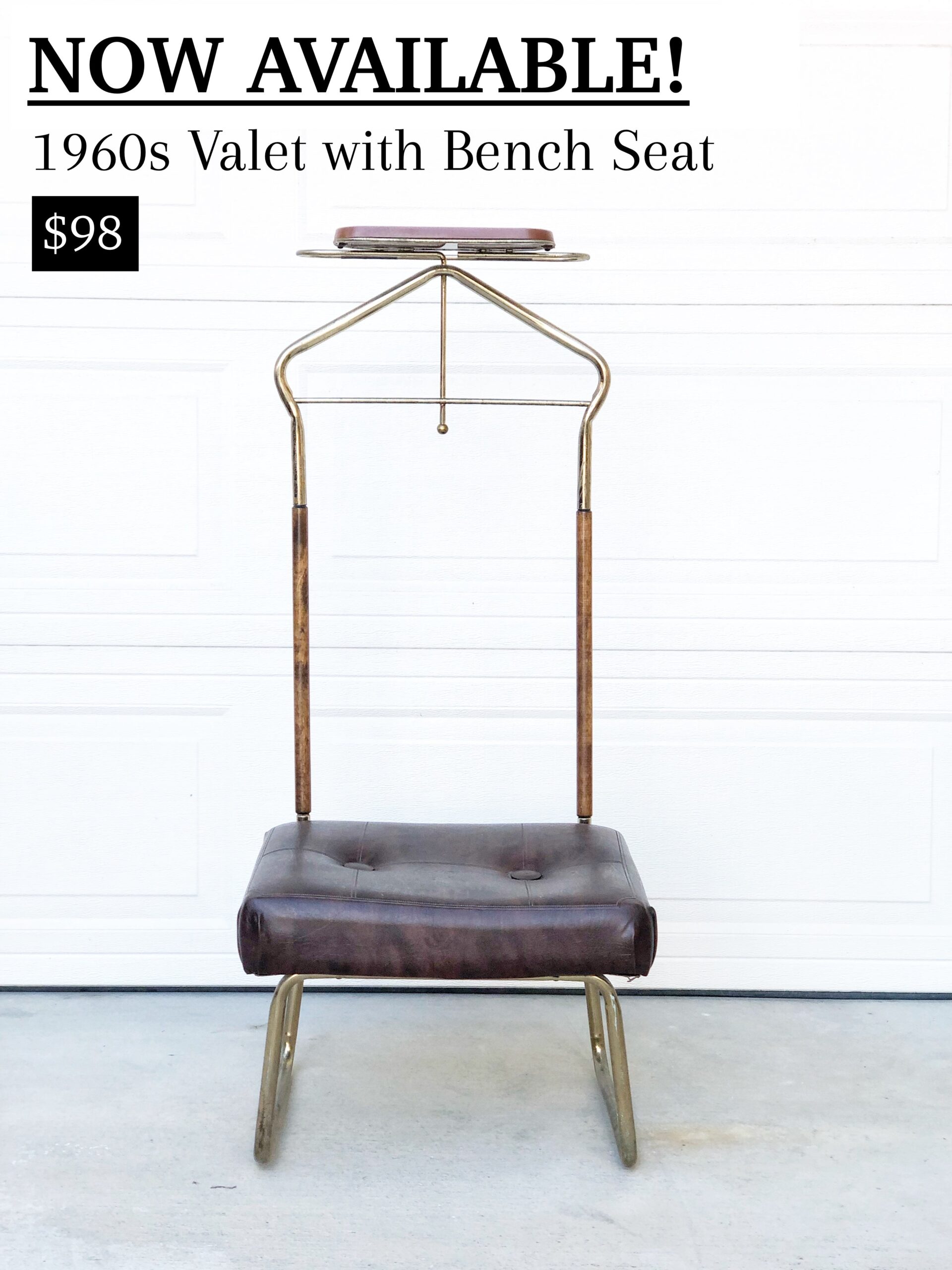 1960s Valet With Bench Seat Now Available - Mendez Manor
